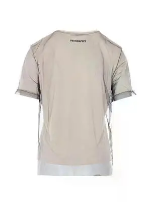 Patrizia Pepe Embroidered Short-sleeved Top - Neutrals