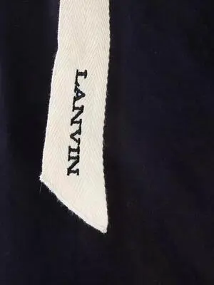 LANVIN Button And Lace Detail T-shirt - Blue
