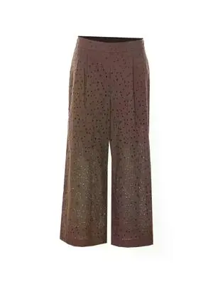 TWINSET Flared Trousers With Embroidery