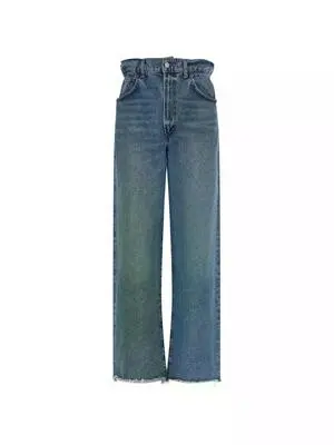 AGOLDE Lyonne Frayed-hem Jeans - Blue