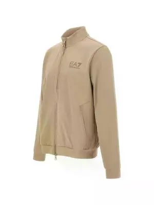 EA7 Zipped Logo-detail Sweatshirt