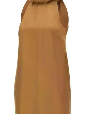 Loulou De Saison Susan Twisted-collar Sleeveless Midi Dress
