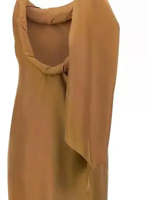 Loulou De Saison Susan Twisted-collar Sleeveless Midi Dress