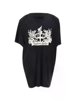 Vaquera Graphic-print T-shirt Dress - Black