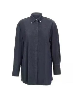 ELENA MIRÒ Pointed-collar Cotton Shirt