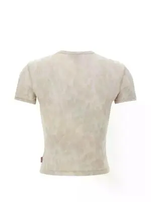 DIESEL® Faux-fur Effect Cropped T-shirt - Neutrals
