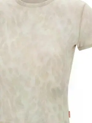 DIESEL® Faux-fur Effect Cropped T-shirt - Neutrals