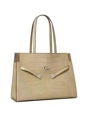 Tory Burch Lee Radziwill Embossed Tote - Neutrals