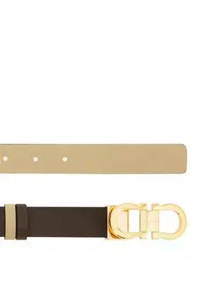 FERRAGAMO Gancini Reversible Belt - Brown