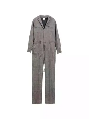 TOD'S Checked Jumpsuit - Grey
