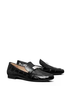 Tory Burch Croc-effect Leather Loafers