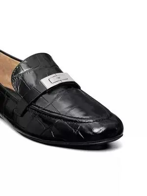 Tory Burch Croc-effect Leather Loafers