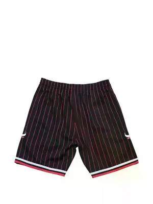 Mitchell & Ness Striped Logo Shorts - Black