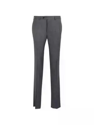 Canali Check Button Suit - Grey