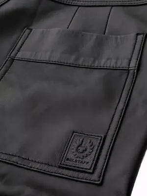 Belstaff Patch Pocket Leather Trousers - Black