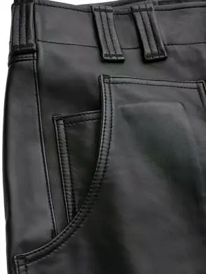 Belstaff Patch Pocket Leather Trousers - Black