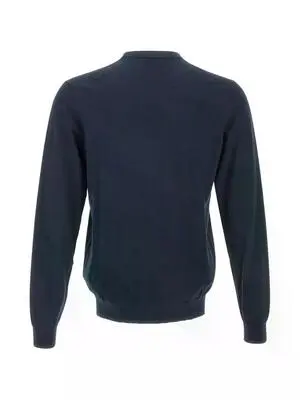 DIKTAT Crew-neck Ribbed Sweater - Blue