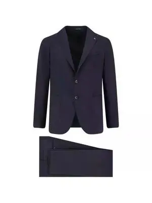 Tagliatore Notched Lapel Suit - Blue