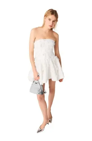 Maje Short Embroidered Bustier Dress