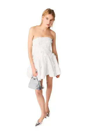 Maje Short Embroidered Bustier Dress