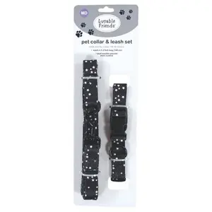 LUVABLE FRIENDS Pet Collar And Leash Set - Constellation