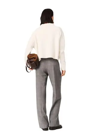 Maje Checked Suit Palazzo Trousers