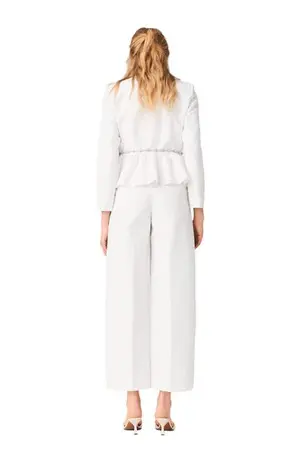 Maje Cropped Jacket With Jeweled Belt