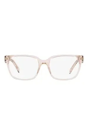 Prada 54mm Rectangle Optical Glasses Crystal
