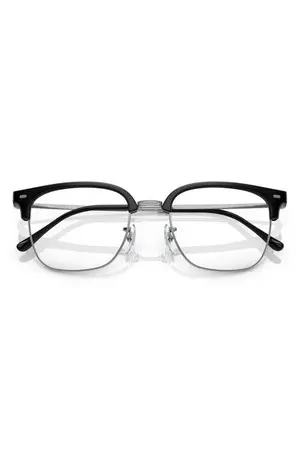Ray-ban Clubmaster Square Eyeglasses - Black Silver