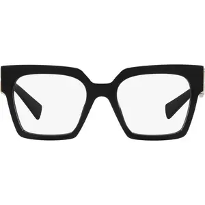 Miu Miu 52mm Square Optical Glasses - Black