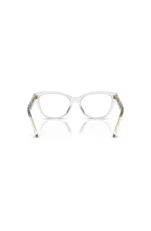 Tory Burch 53mm Rectangle Optical Glasses - Transparent