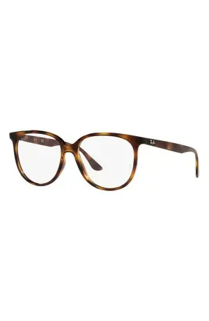 Ray-ban 54mm Square Optical Eyeglasses - Havana