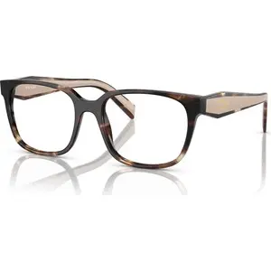 Prada 52mm Rectangle Eyeglasses - Brown