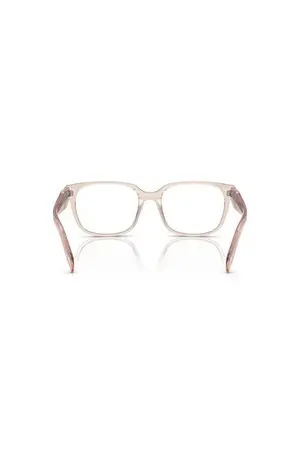 Prada 52mm Rectangle Eyeglasses - Pink