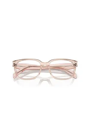 Prada 52mm Rectangle Eyeglasses - Pink