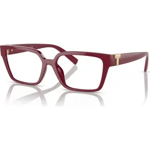 Tiffany & Co. 55mm Rectangle Optical Glasses - Red
