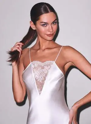 FLEUR DU MAL Frankie Lace Slip Dress