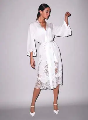 FLEUR DU MAL Mia Lace Long Robe