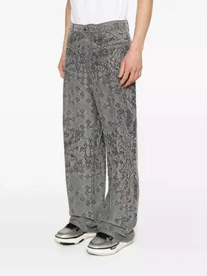 Amiri Bandana Baggy Jeans - Grey