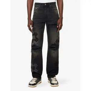 Amiri Quad Mx1 Straight-leg Denim Jeans - Black
