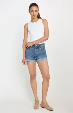 Good American Good Girlfriend Denim Shorts - Indigo