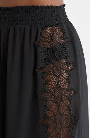 Ramy Brook Athena Lace Cover-up Pants - Black