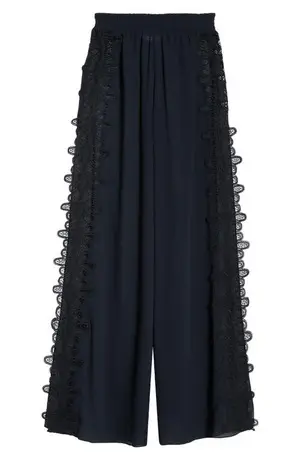 Ramy Brook Athena Lace Cover-up Pants - Black