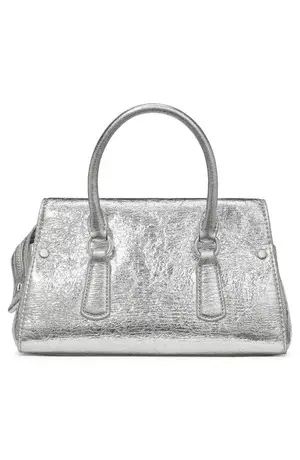 Kate Spade New York Bond Crinkle Leather Mini Handbag - Silver