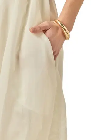 English Factory Mixed Media Open Back Dress