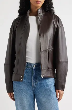 REFORMATION Veda Harrison Leather Jacket