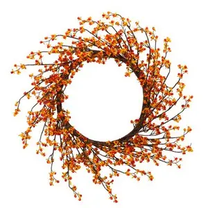 NEARLY NATURAL 24-in Sweet Bitter Wreath - Orange