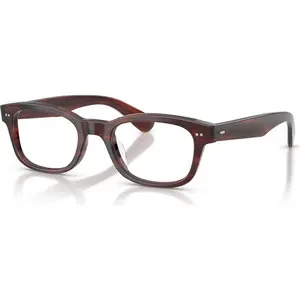 Oliver Spencer 49mm Rectangle Full Rim Eyeglasses - Brown