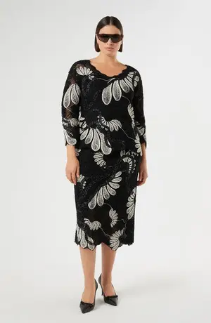 Marina Rinaldi Campale Knit Midi Skirt
