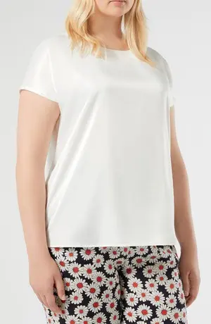 Marina Rinaldi Mixed Media T-shirt - Ivory